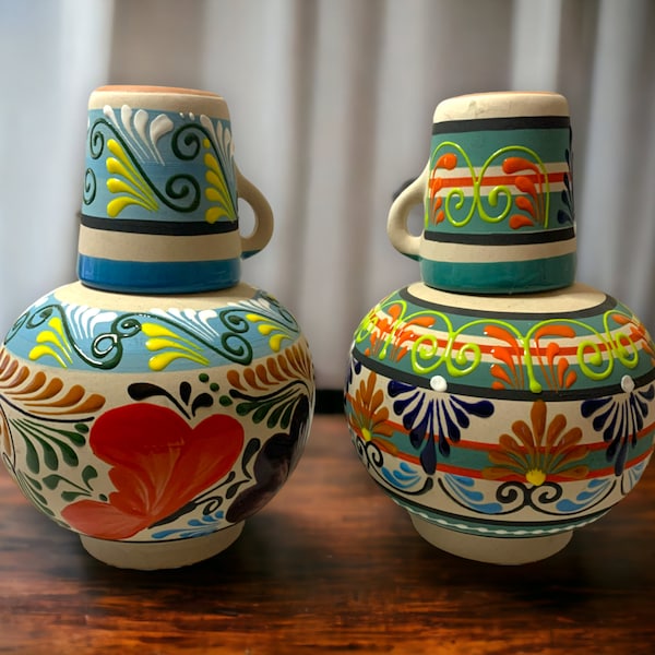 Mexican Pottery Mug Set - Etsy