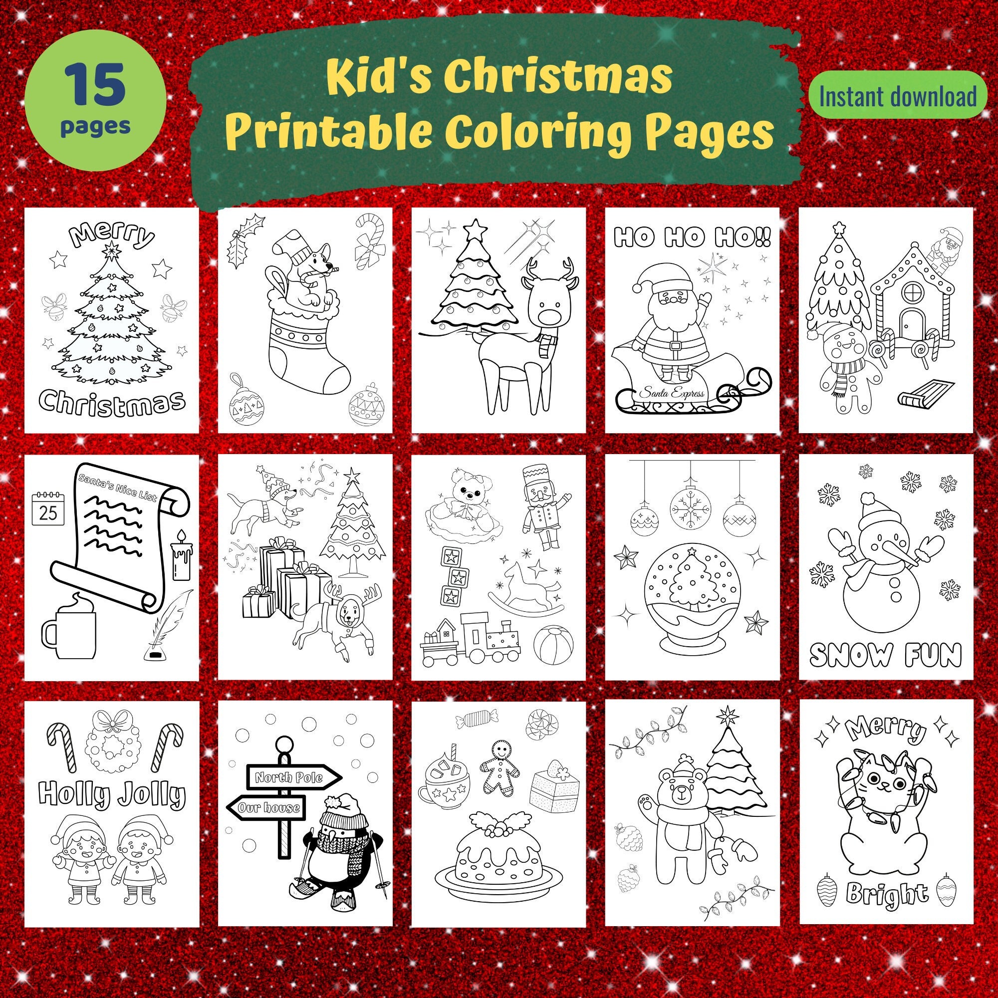Christmas Coloring Contest Pages