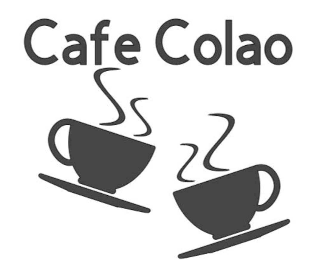 Cafe Colao Vinyl Decal ,kitchen Decal Vinyl Decal, Boricua Decal, Latin ...