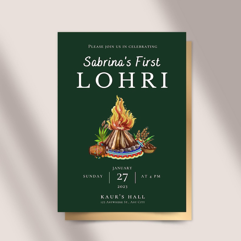 Lohri Invitation Lohri Celebration Editable DIY Digital Download ...