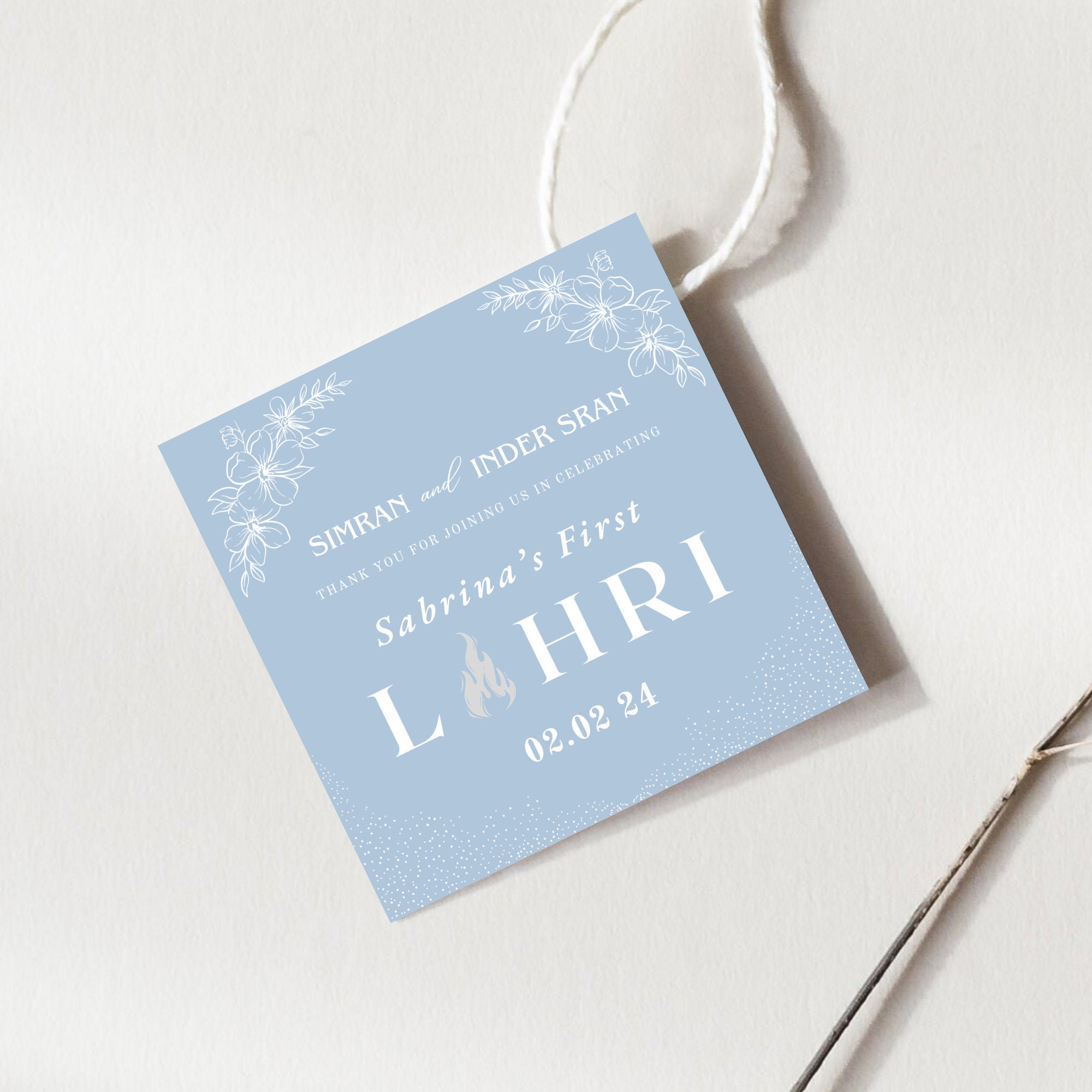 Lohri Printable Sticker / Tag Editable DIY Digital Download Instant ...