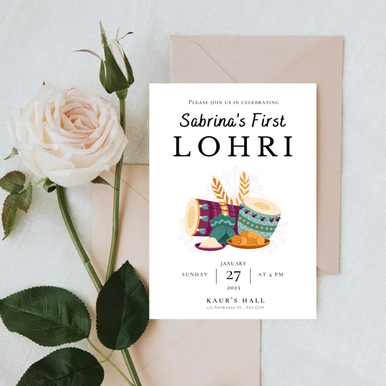 Lohri Invitation | Lohri Celebration | Editable DIY | Digital Download ...