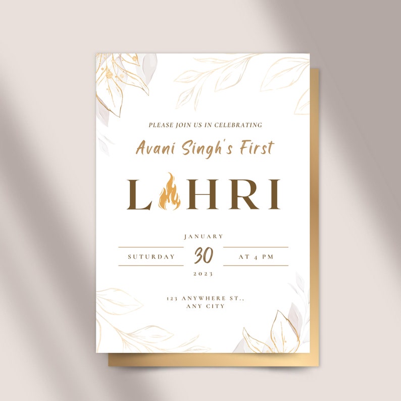 Lohri Invitation | Lohri Celebration | Editable DIY | Digital Download ...