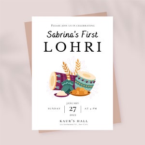 Lohri Invitation | Lohri Celebration | Editable DIY | Digital Download ...
