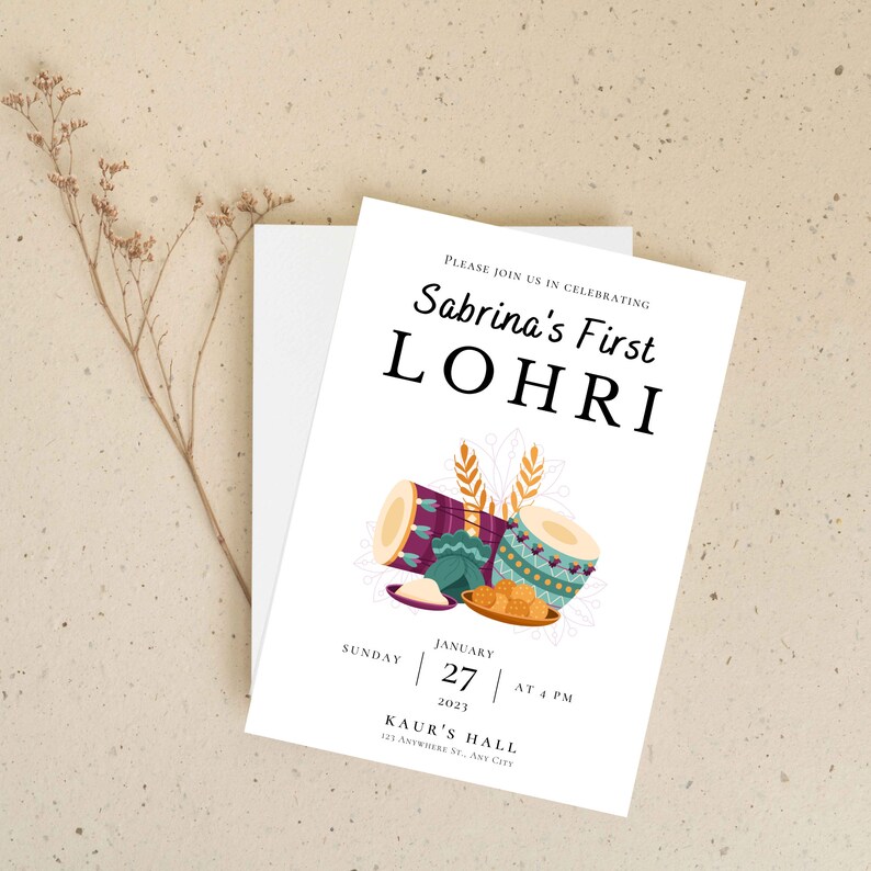 Lohri Invitation Lohri Celebration Editable DIY Digital Download ...