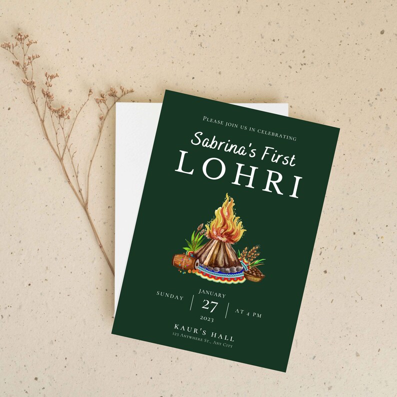 Lohri Invitation Lohri Celebration Editable DIY Digital Download ...