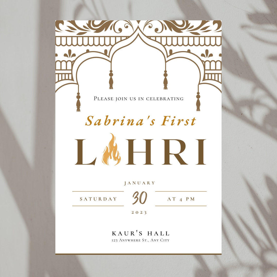Lohri Invitation | Lohri Celebration | Editable DIY | Digital Download ...