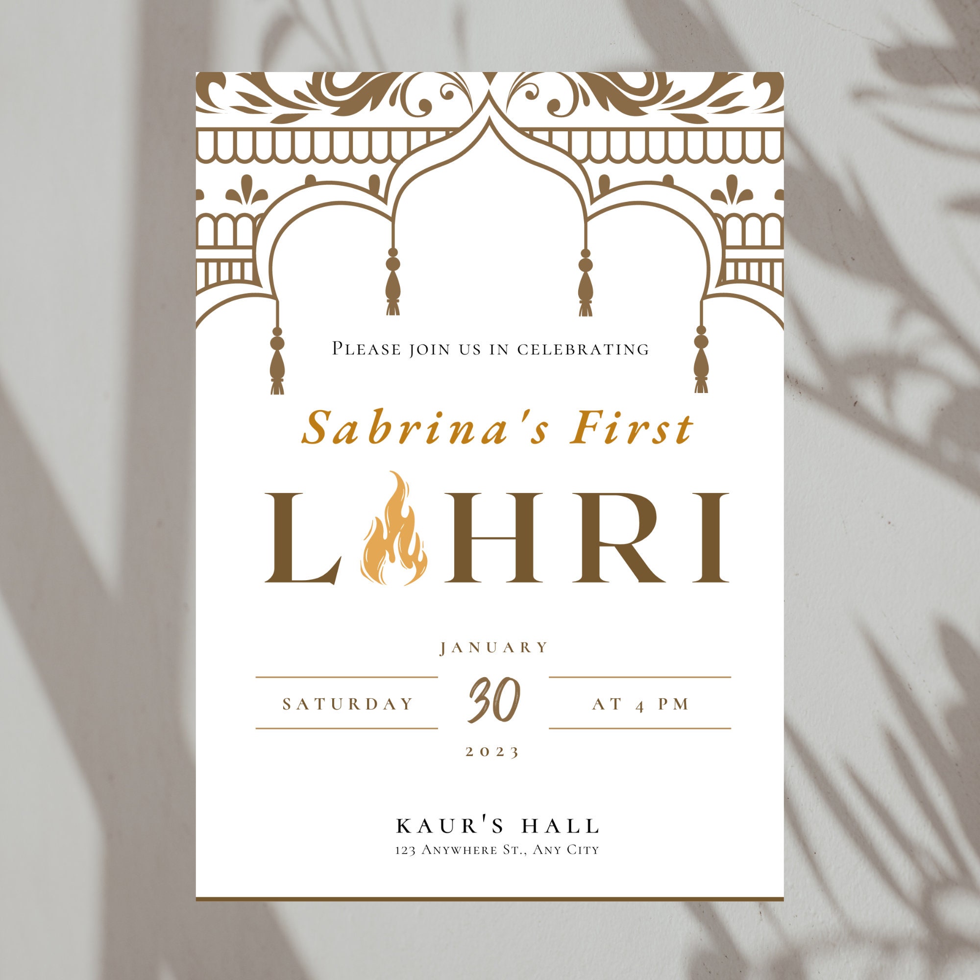 Lohri Invitation | Lohri Celebration | Editable DIY | Digital Download ...