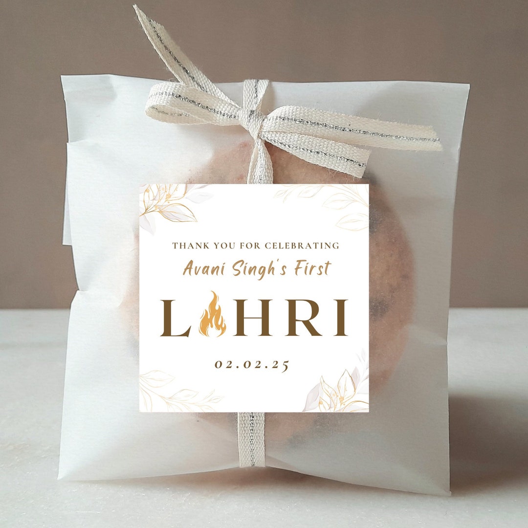 Lohri Printable Sticker / Tag | Editable DIY | Digital Download ...