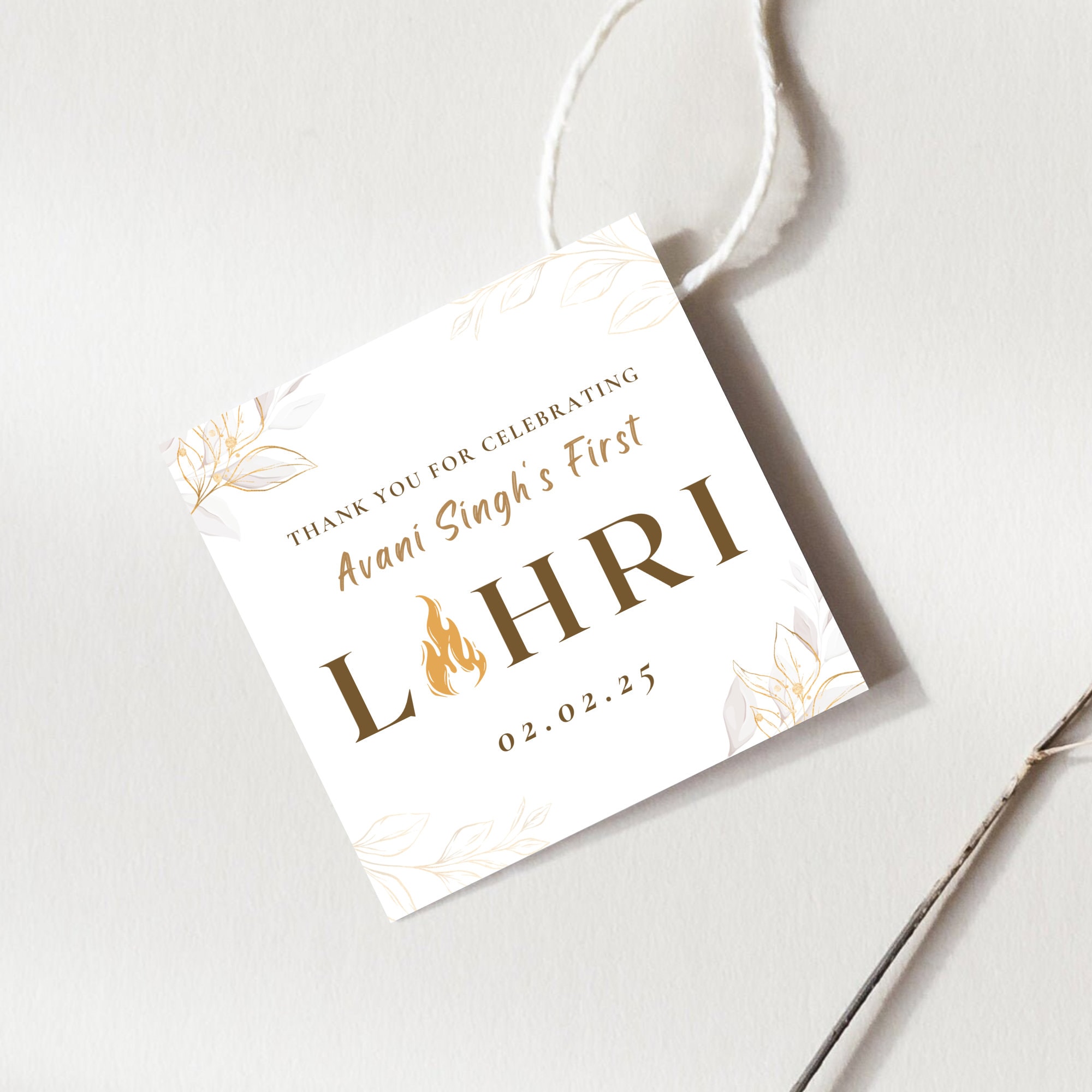 Lohri Printable Sticker / Tag | Editable DIY | Digital Download ...