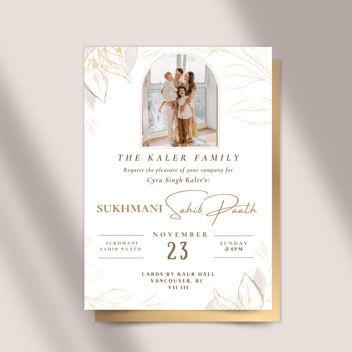 Sukhmani Paath Sahib Invitation | Sikh Invitations| Digital, Editable ...