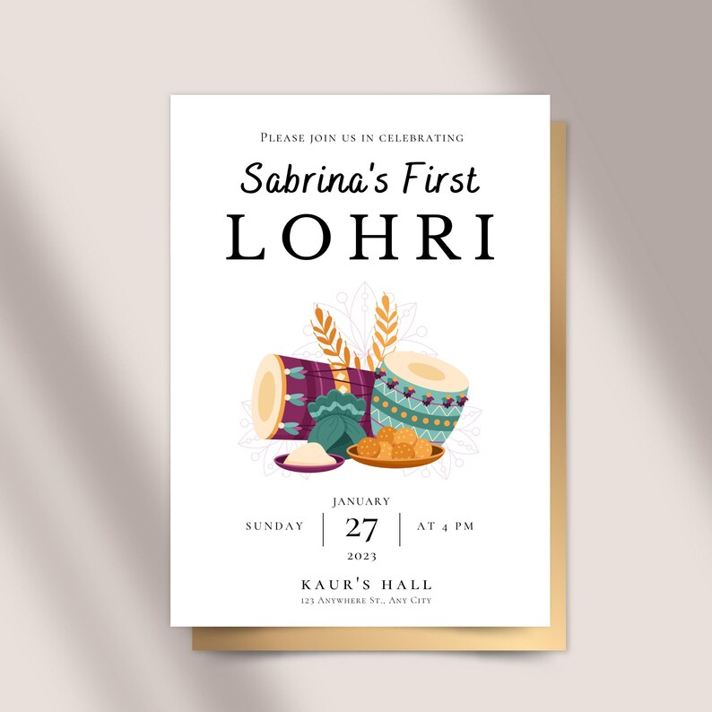 Lohri Invitation Lohri Celebration Editable DIY Digital Download ...
