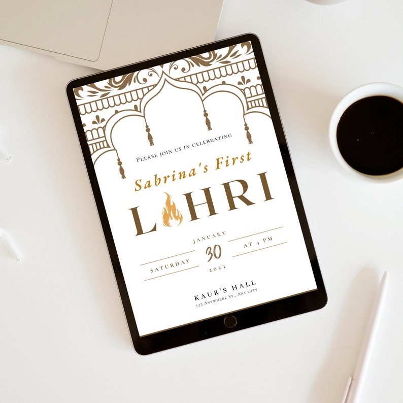 Lohri Invitation | Lohri Celebration | Editable DIY | Digital Download ...