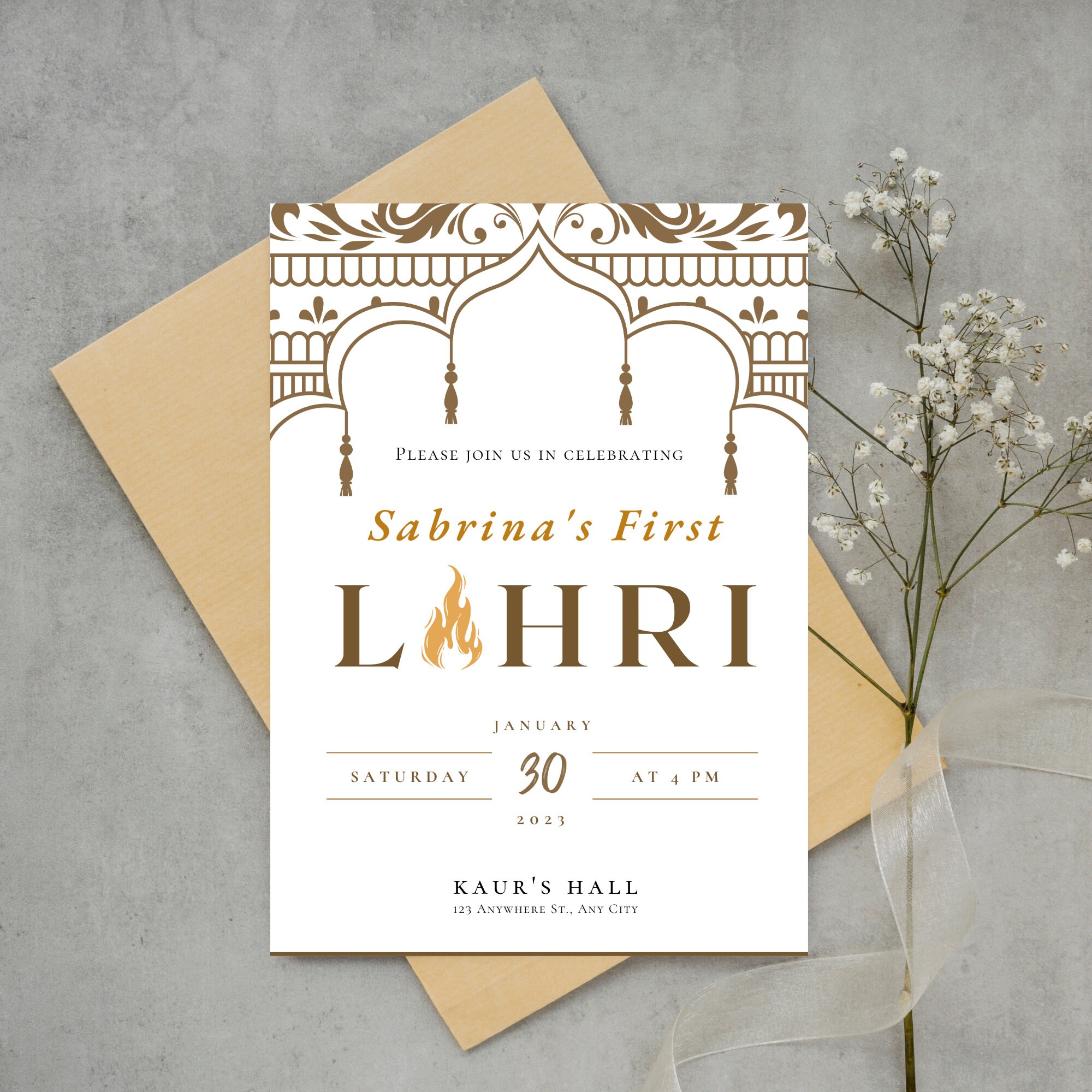 Lohri Invitation | Lohri Celebration | Editable DIY | Digital Download ...