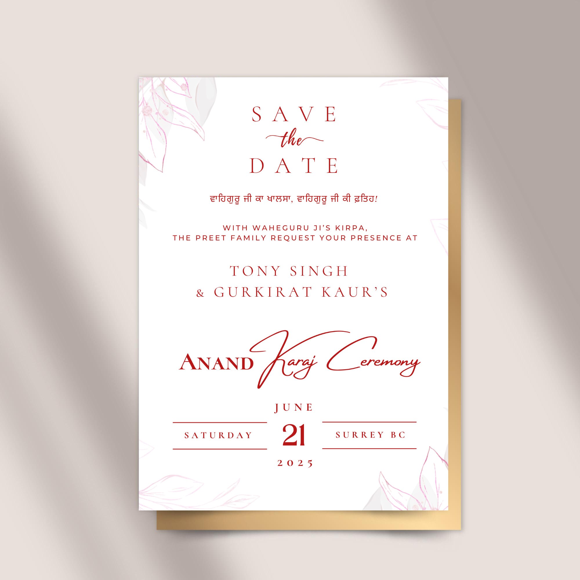 Save the Date Invitation | Wedding Invitation | Digital Invite | DIY ...