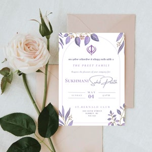 Sukhmani Sahib Paath Invitation | Sikh Invitations | Digital, Editable ...