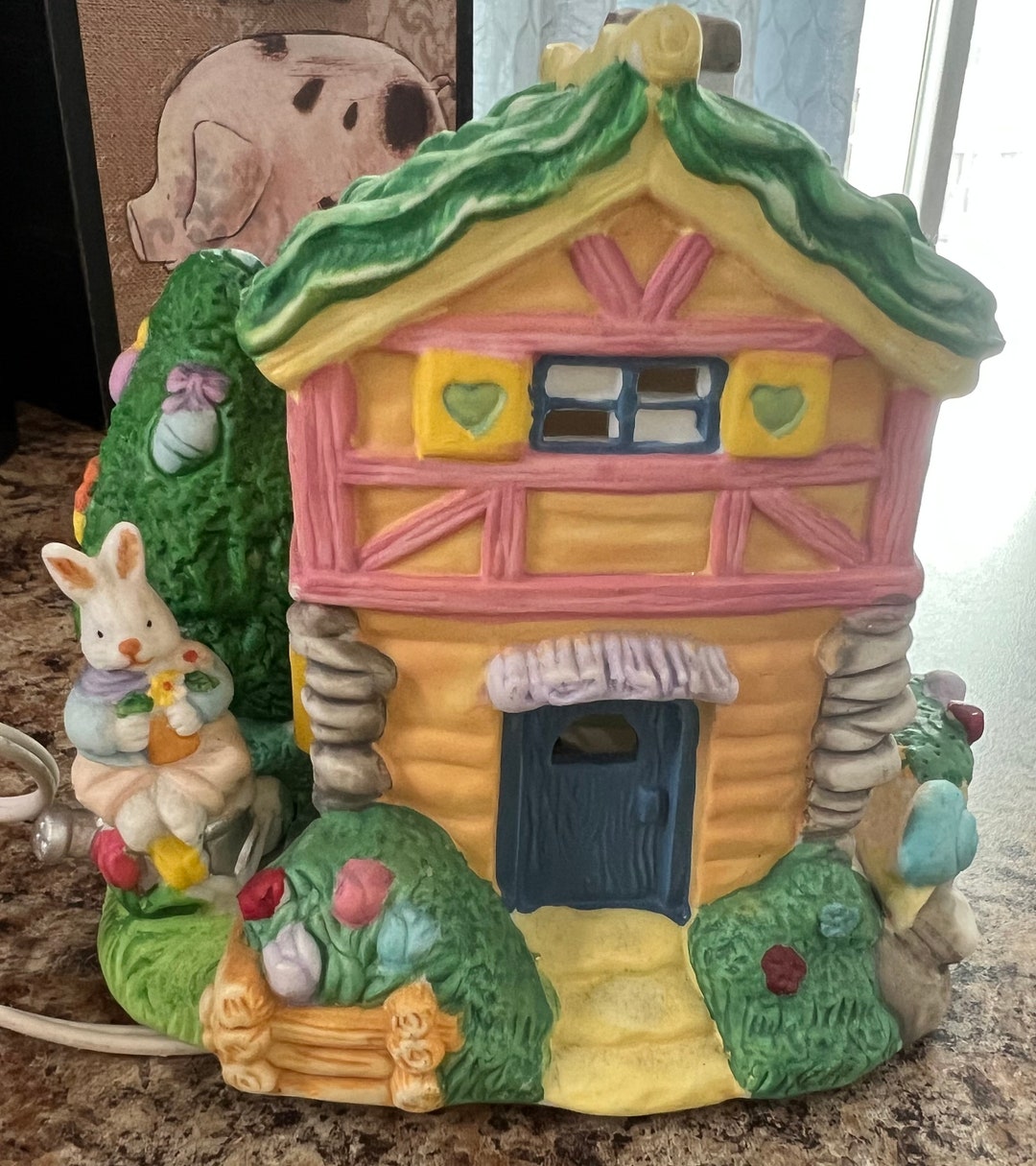 Easter Bunny Light up House - Etsy