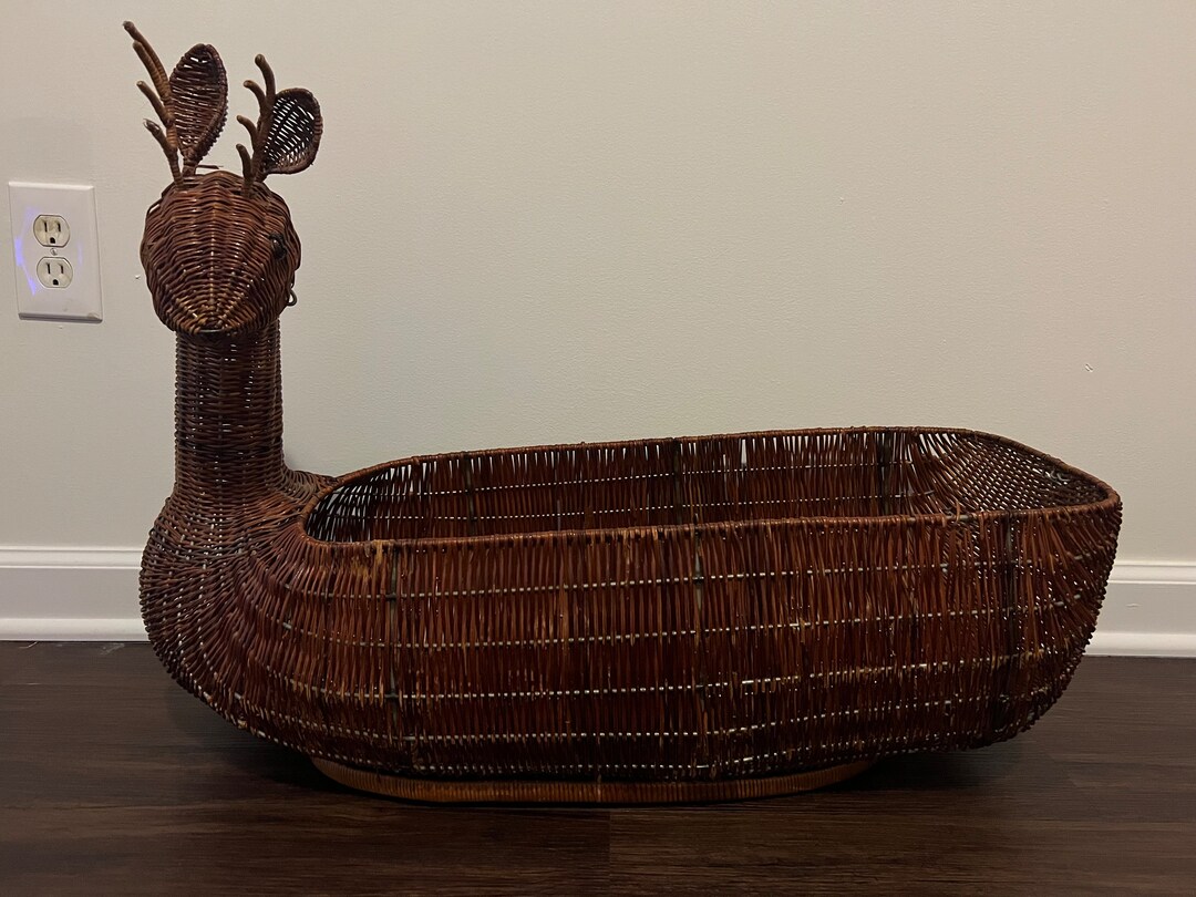 Extra Large Wicker Deer Basket - Etsy