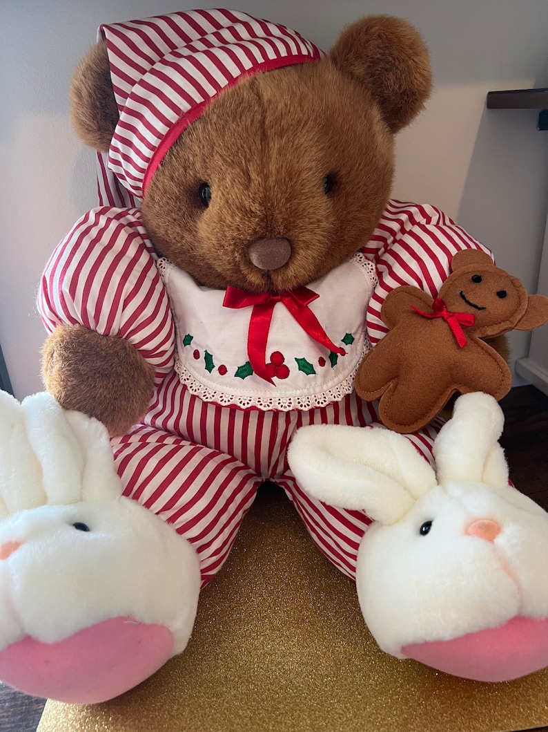 Vintage Christmas Bear 1992 - Etsy