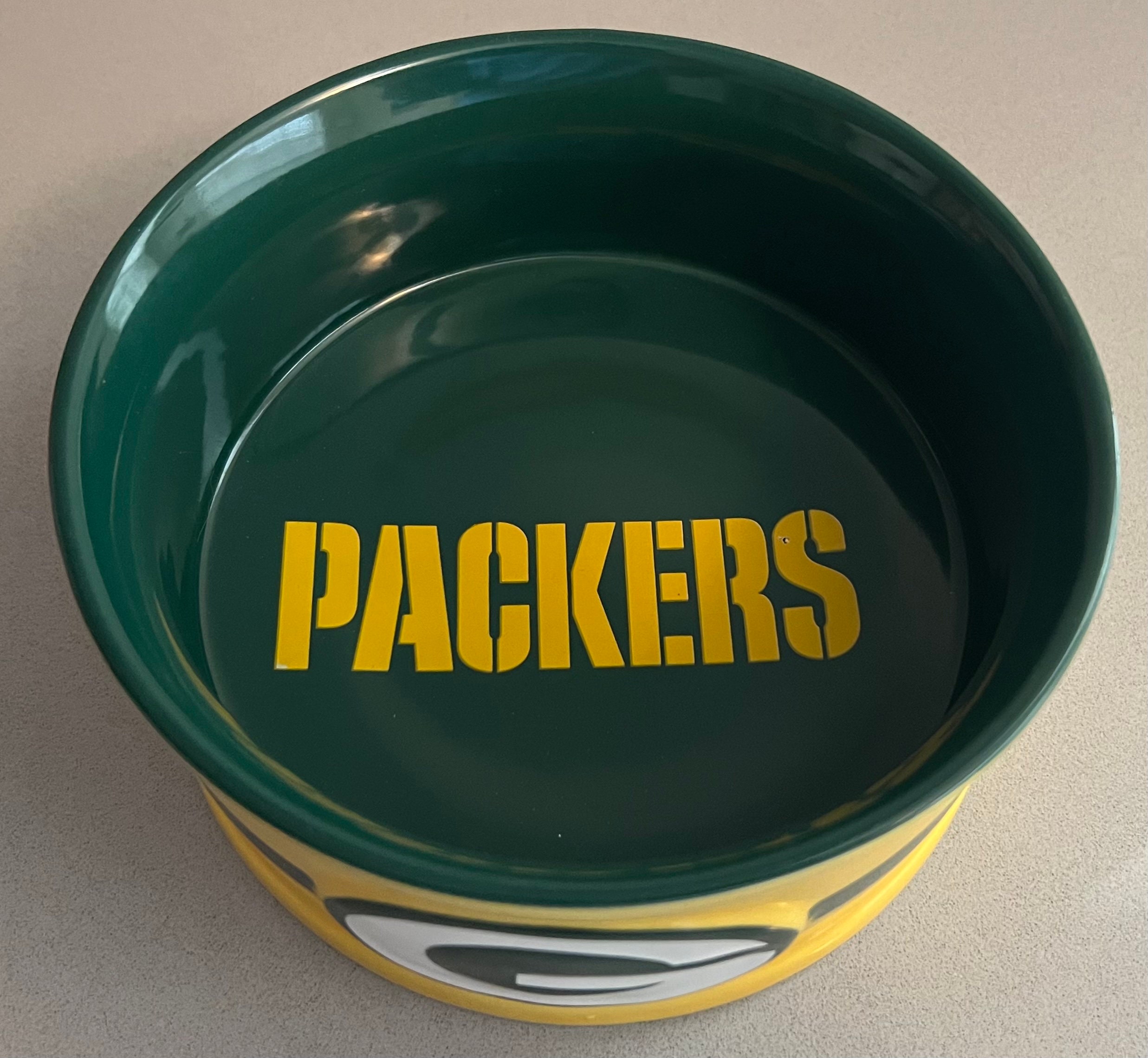 Green Bay Packers Glass Ware Dog Bowl and Jersey - Etsy