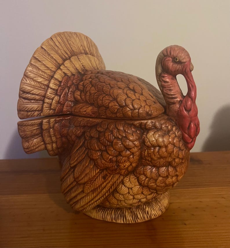 Vintage Turkey Dish - Etsy