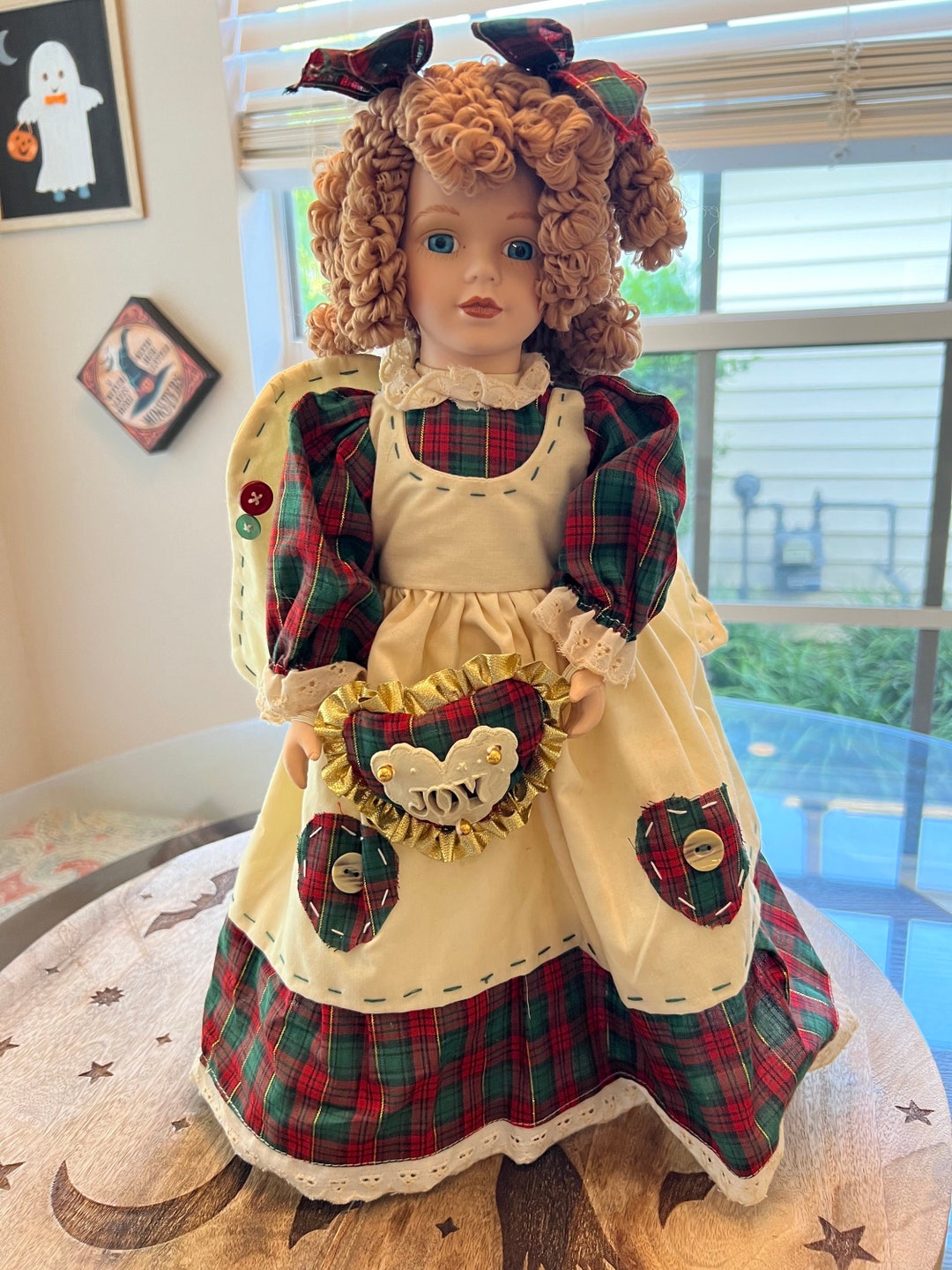 Porcelain Christmas Doll - Etsy