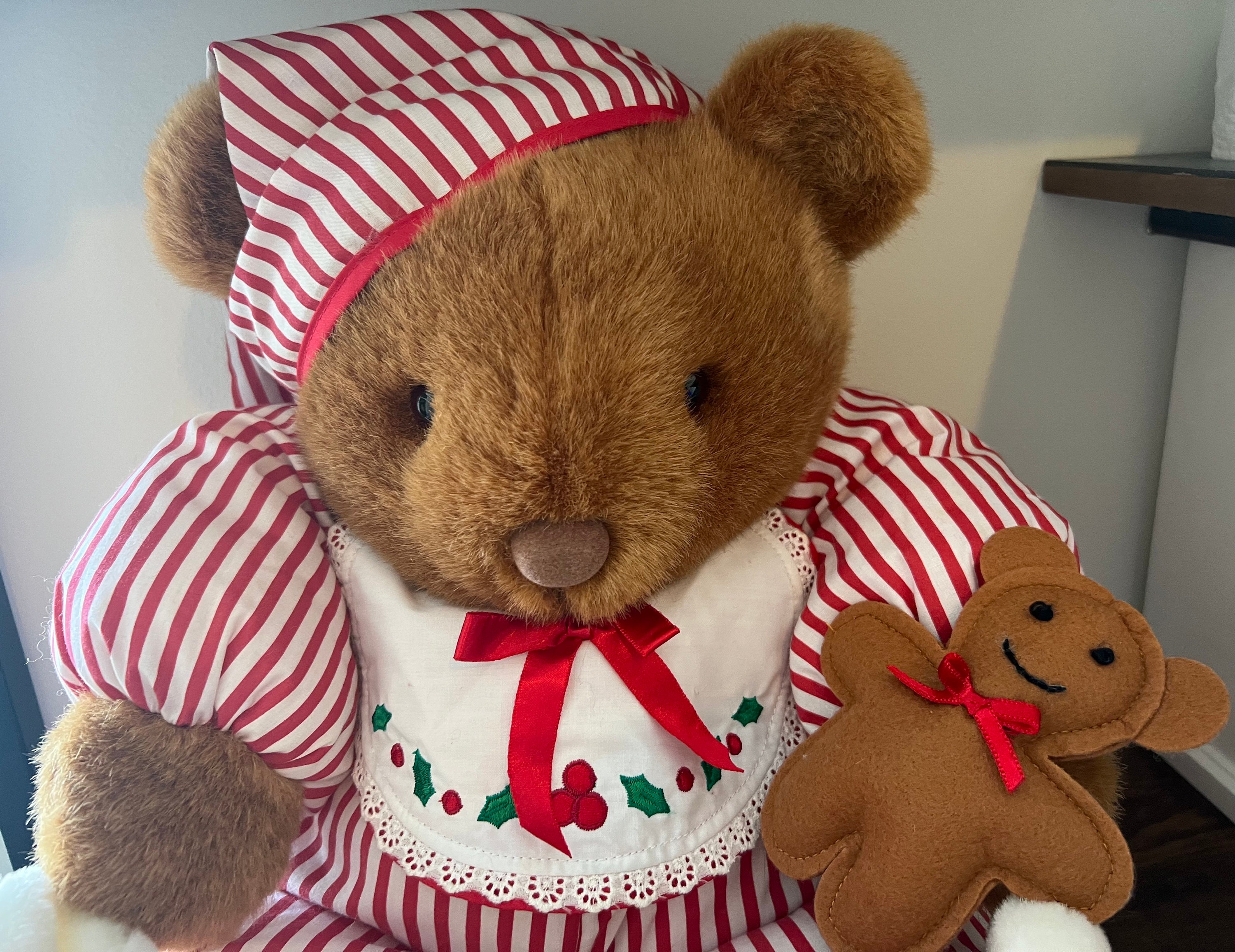 Vintage Christmas Bear 1992 - Etsy