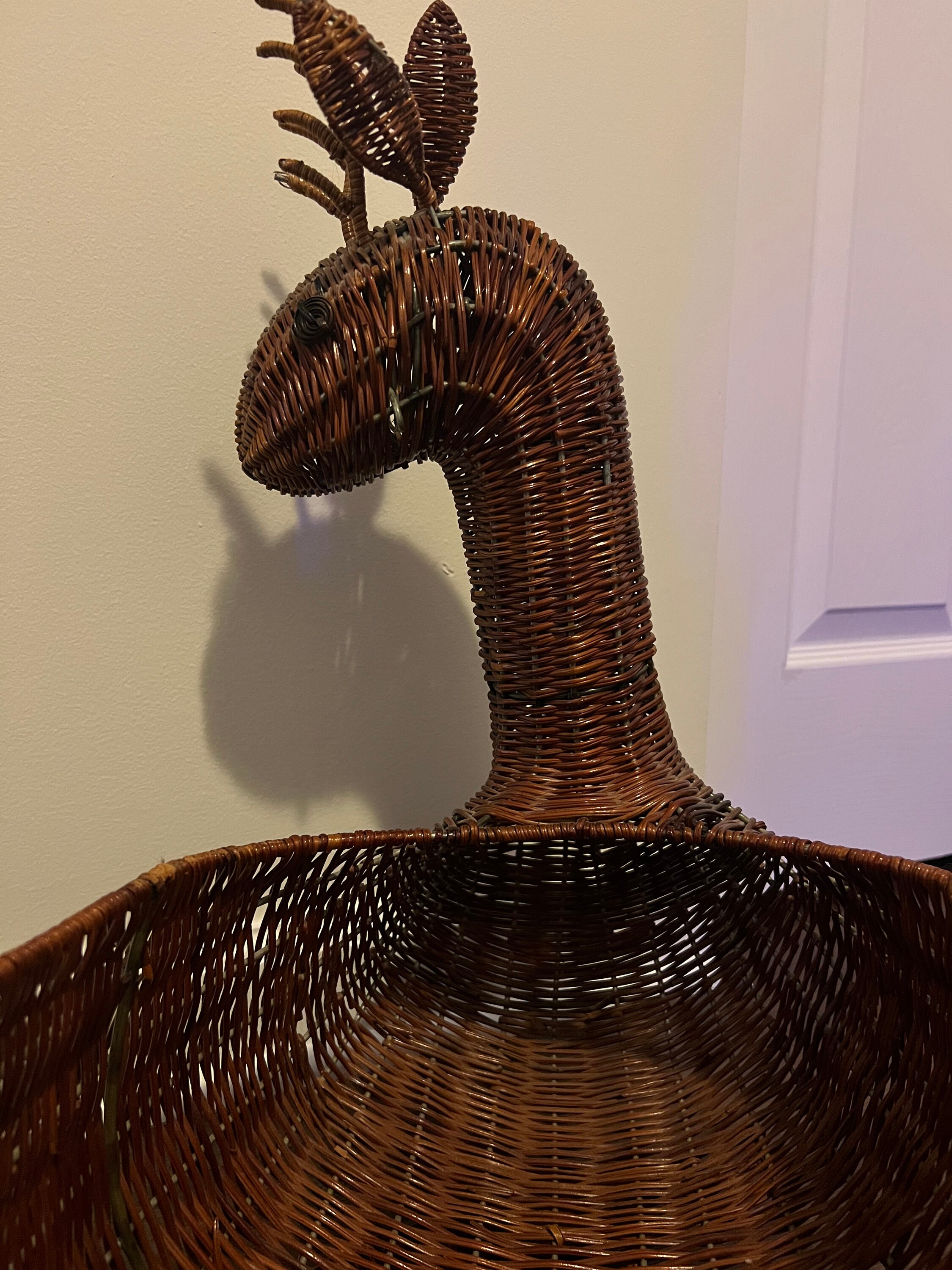 Extra Large Wicker Deer Basket - Etsy