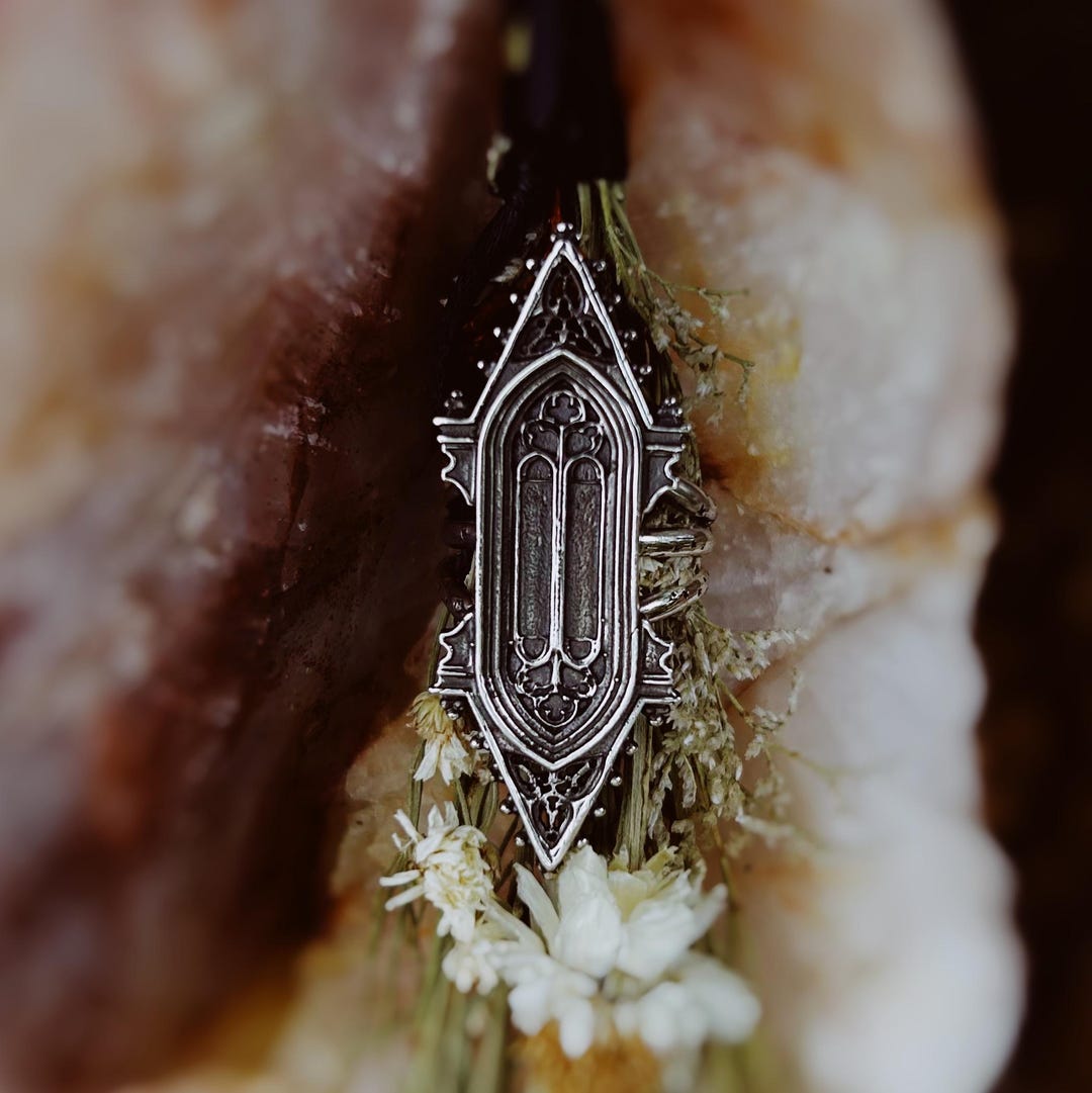 Sterling Silver Gothic Cathedral Ring or Pendant Made to Order - Etsy