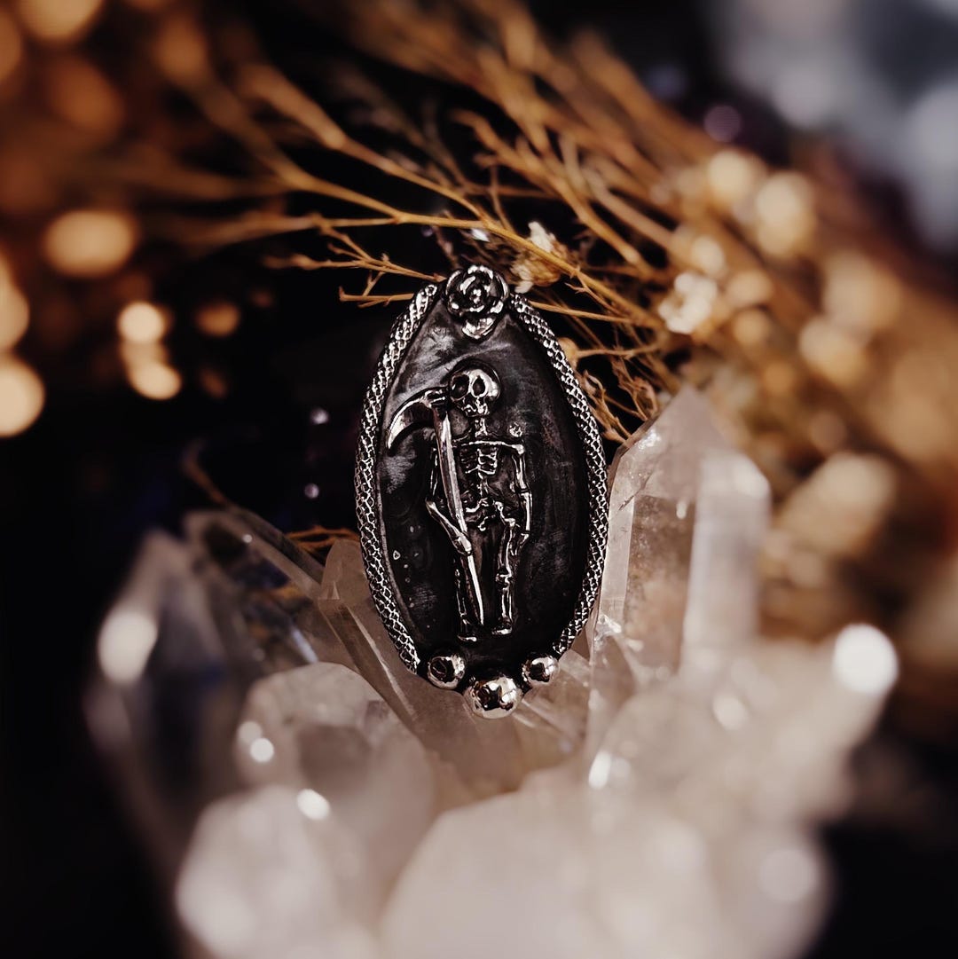 Memento Mori Skeleton Shadow Box Sterling Silver Ring Size 8 - Etsy