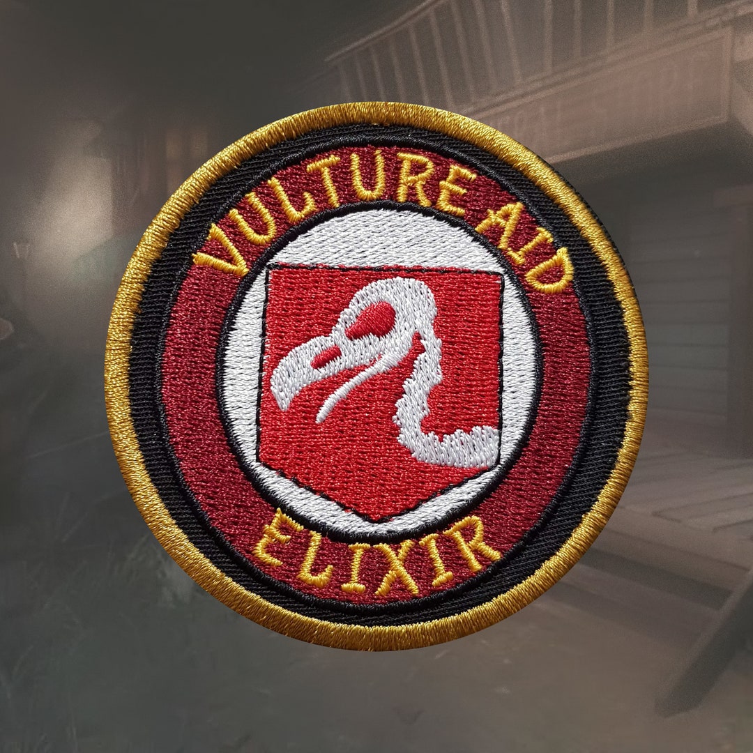 Custom Embroidered Ø3 Ø7.6cm Patch BLACK OPS ZOMBIES 'vulture Elixir' Hook and Loop Velcro Video ...