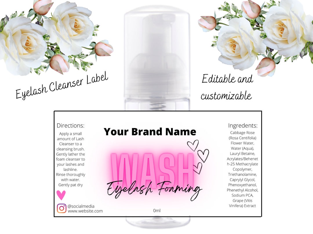 30ml 50ml & 60ml Customizable Downloadable Eye Lash - Etsy