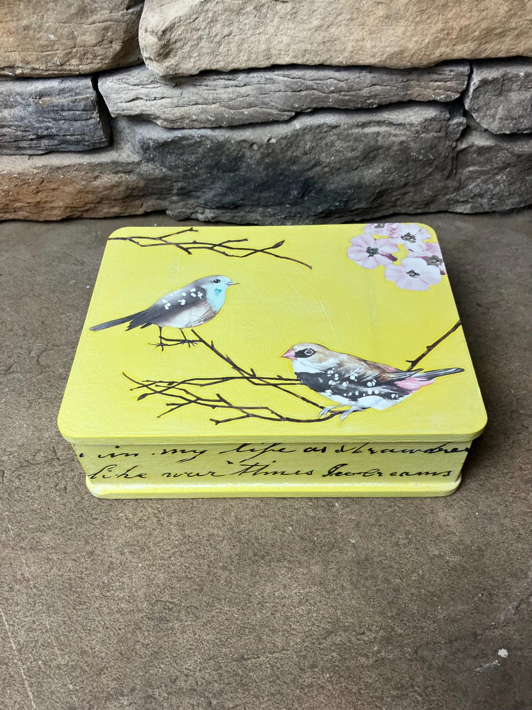 Vintage Wood Keepsake Box - Upcycled Box - Etsy
