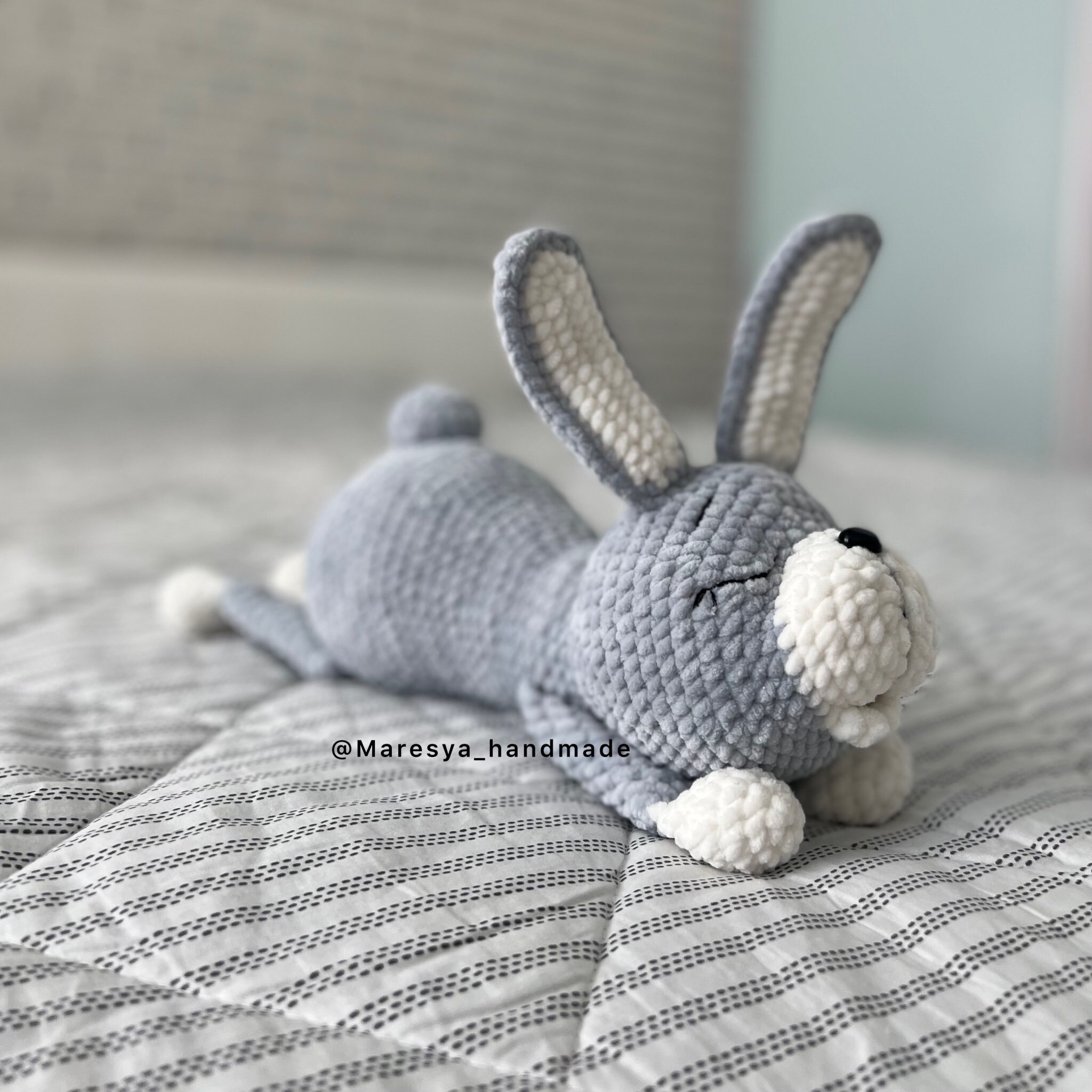 Crochet Pattern BUNNY Sleeping PDF Tutorial Amigurumi Bunny - Etsy