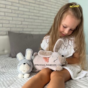Crochet Pattern BUNNY Sleeping PDF Tutorial - Amigurumi Bunny ...