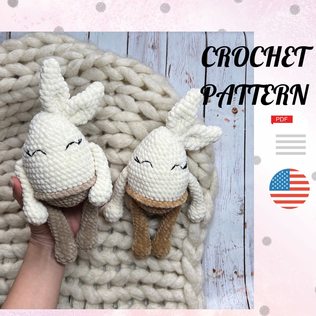 Easter Egg Bunny EASY Crochet Pattern PDF Tutorial EASY Pattern Easter ...