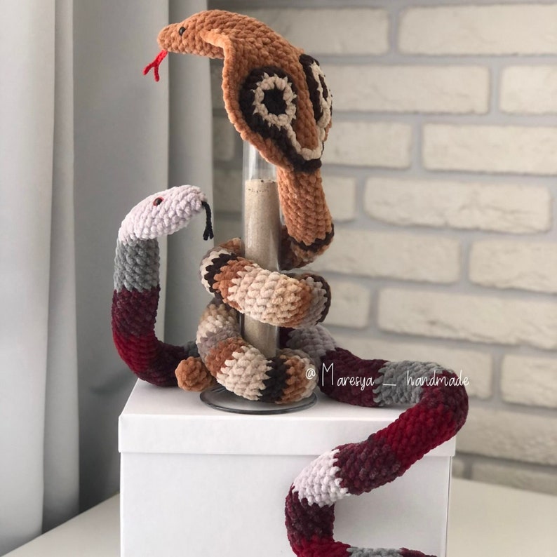 Crochet Pattern Snake and Cobra SET 2 in 1 PDF Tutorial - Etsy