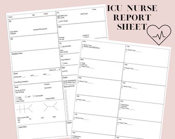 ICU intensive Care Report Sheet brain for the Critical - Etsy