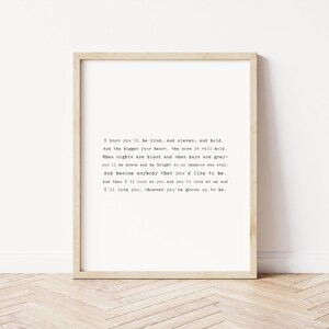 The Wonderful Things You Will Be Nursery Wall Art Quote, Digital ...