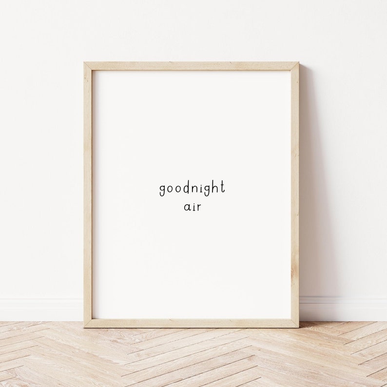 Minimal Goodnight Moon Nursery Wall Art Quote, Set of 3, Printable ...