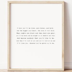 The Wonderful Things You Will Be Nursery Wall Art Quote, Digital ...
