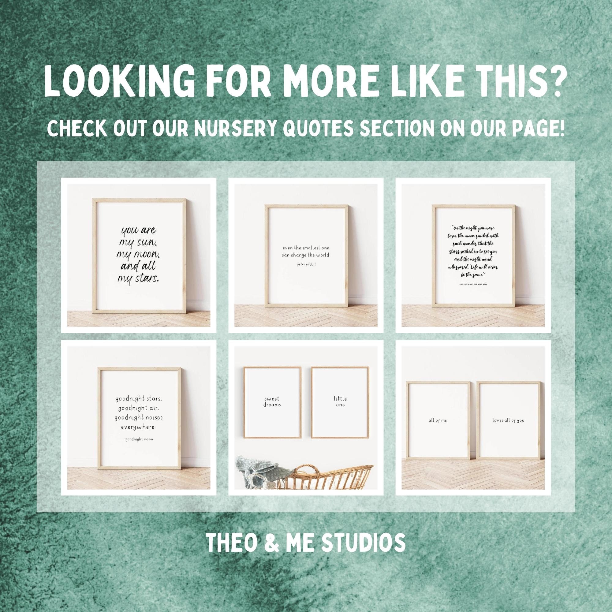 The Wonderful Things You Will Be Nursery Wall Art Quote, Digital ...