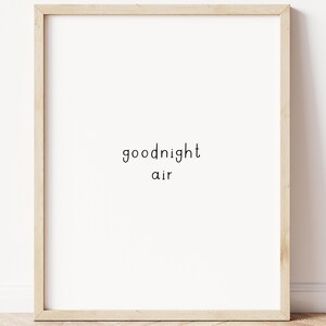 Minimal Goodnight Moon Nursery Wall Art Quote, Set of 3, Printable ...