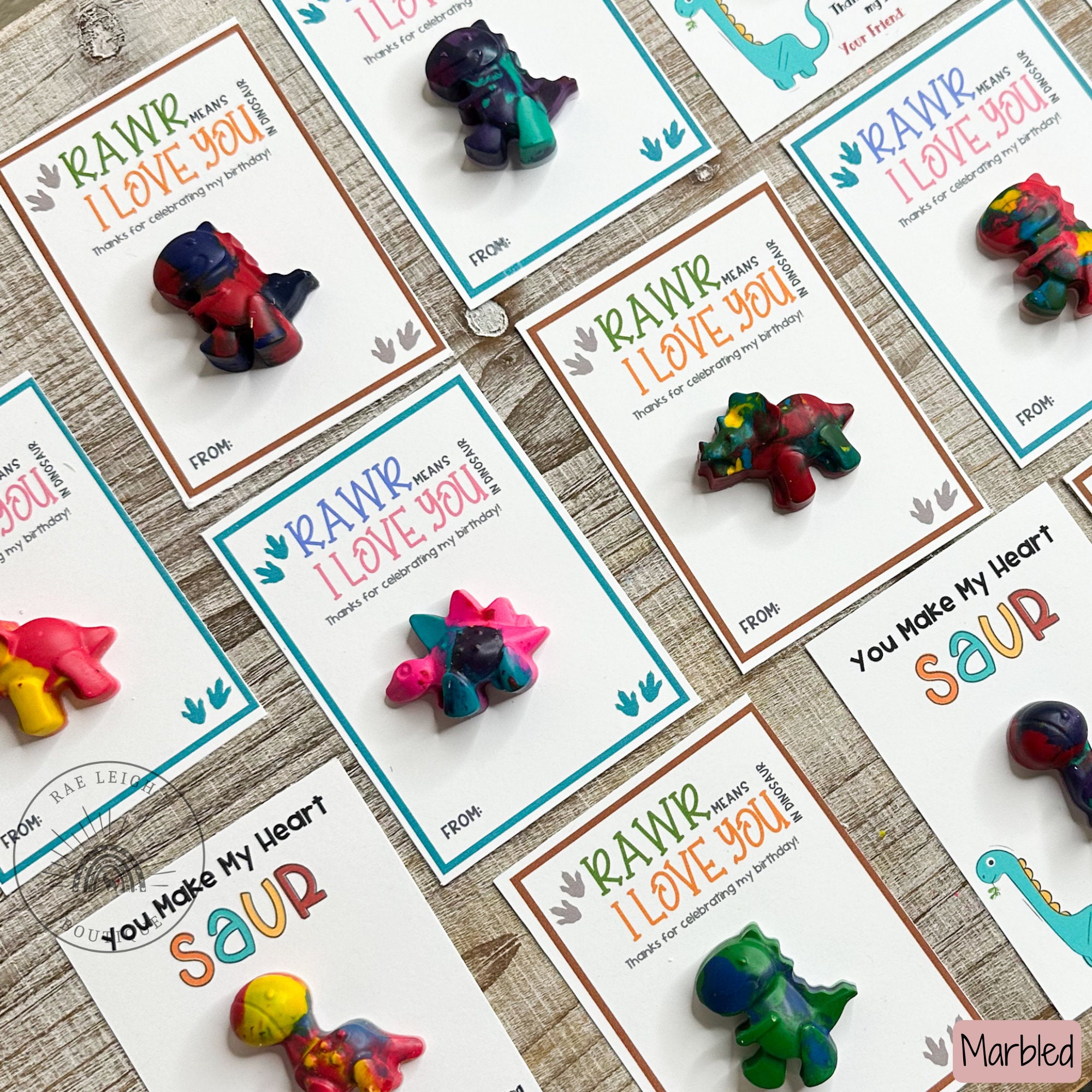 Dinosaur Birthday Crayons Class Crayons-class Gifts Party Favors for ...