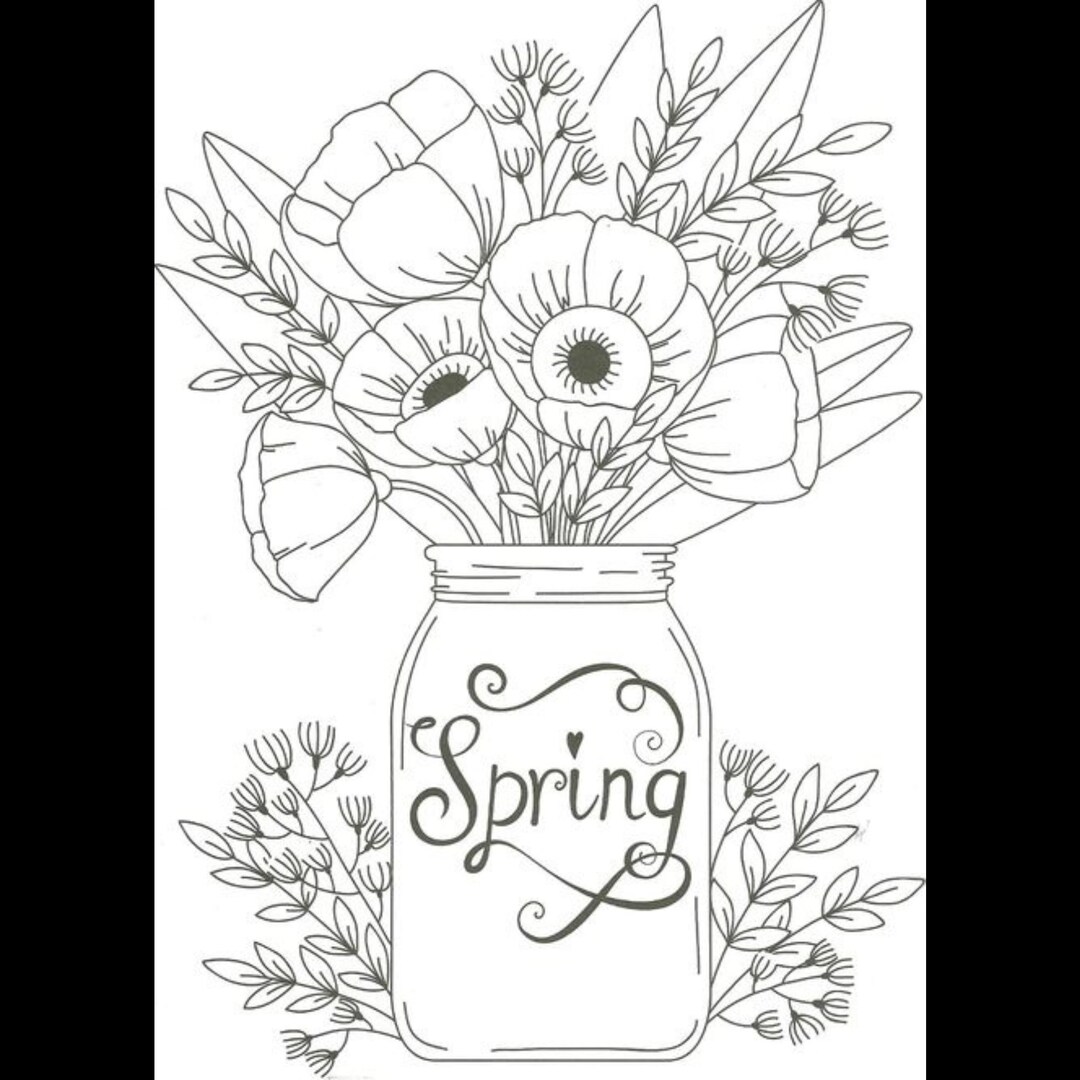 Spring Coloring Pages Digital Download - Etsy