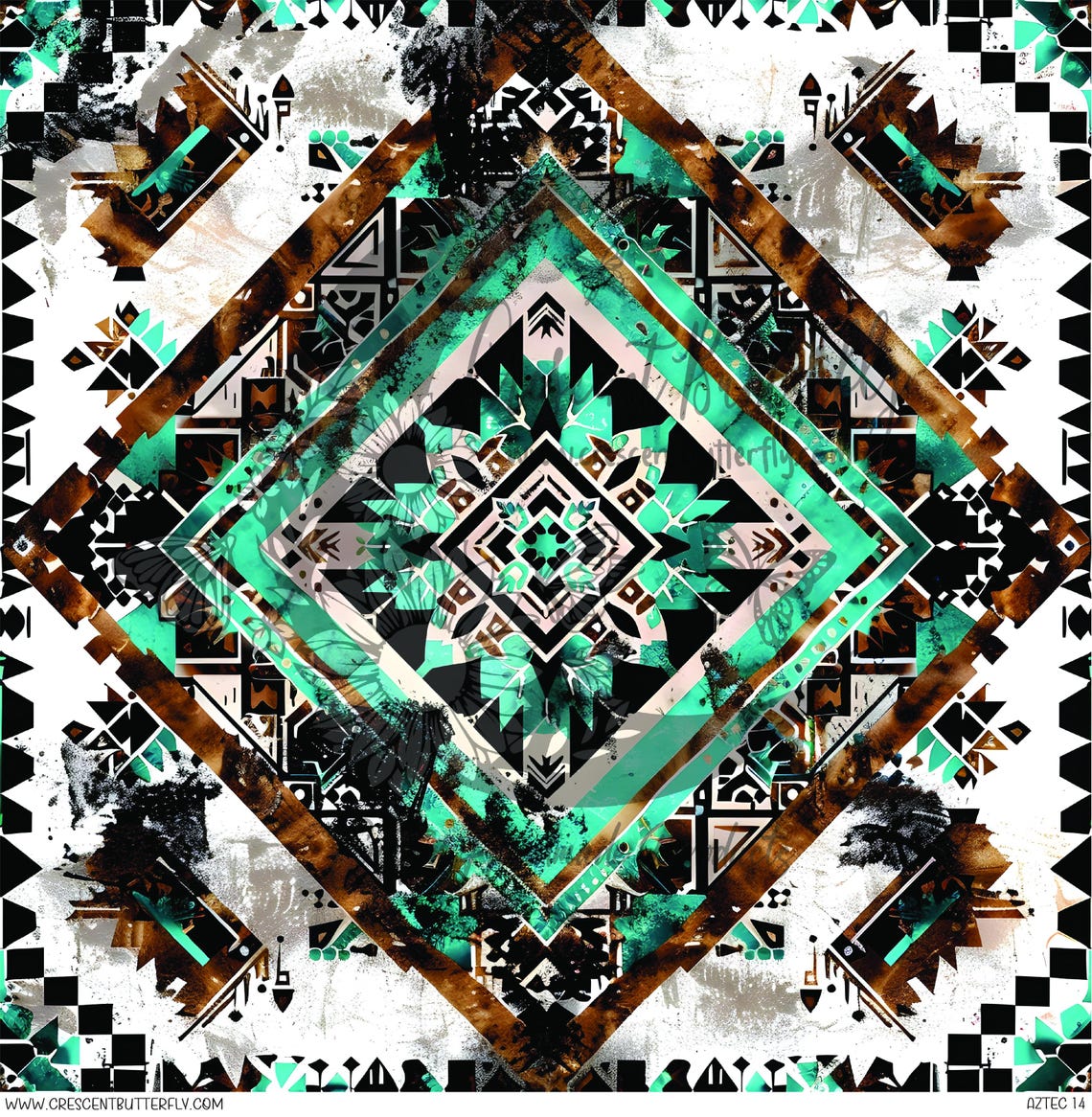 Aztec 14 Printed Vinyl Sheets/tumbler Wrap - Etsy