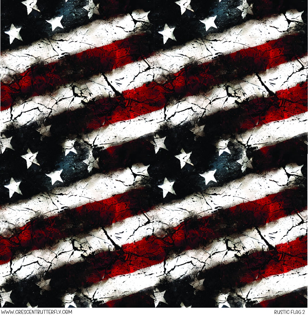 Rustic Flag 2 Printed Vinyl Sheets/tumbler Wrap - Etsy