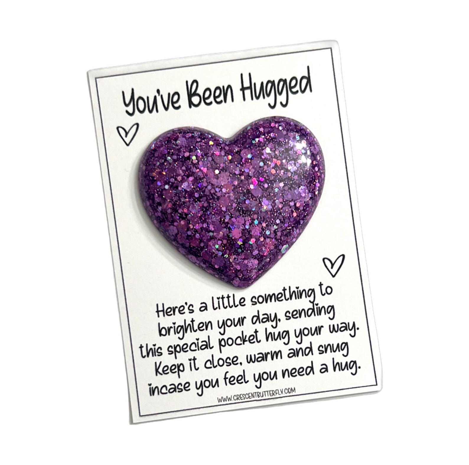 Pocket Hug Glitter Heart - You’ve Been Hugged - Etsy