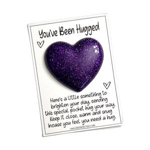 Pocket Hug Glitter Heart - You’ve Been Hugged - Etsy