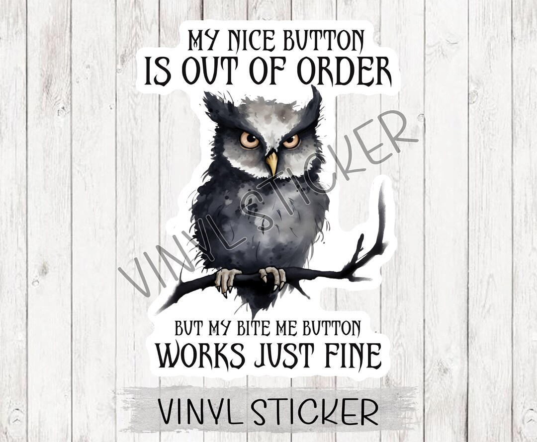 Nice Button Out of Order Sticker - Etsy